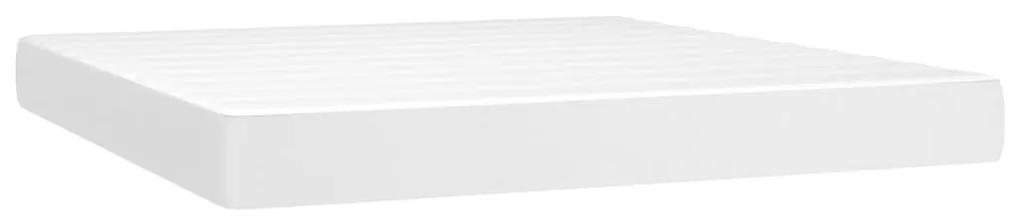 Taštičková matrace bílá 180 x 200 x 20 cm umělá kůže,  347843
