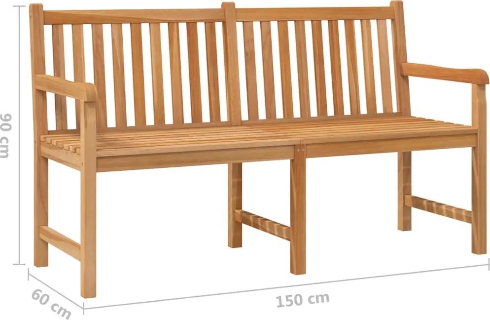 vidaXL Zahradní lavice 150 cm masivní teakové dřevo [316623]