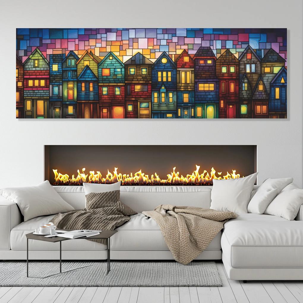 Obraz na plátně - Zářivá ulička v Brickels FeelHappy.cz Velikost obrazu: 150 x 50 cm