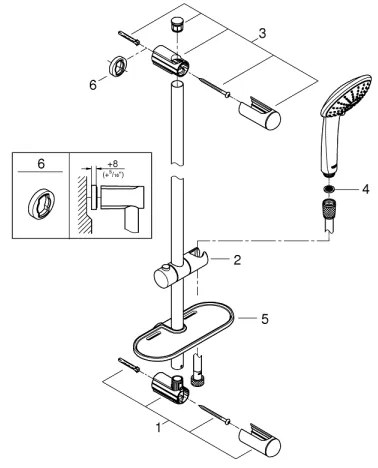 GROHE 27227001 - Sprchová souprava EUPHORIA 900 mm lesklý chrom