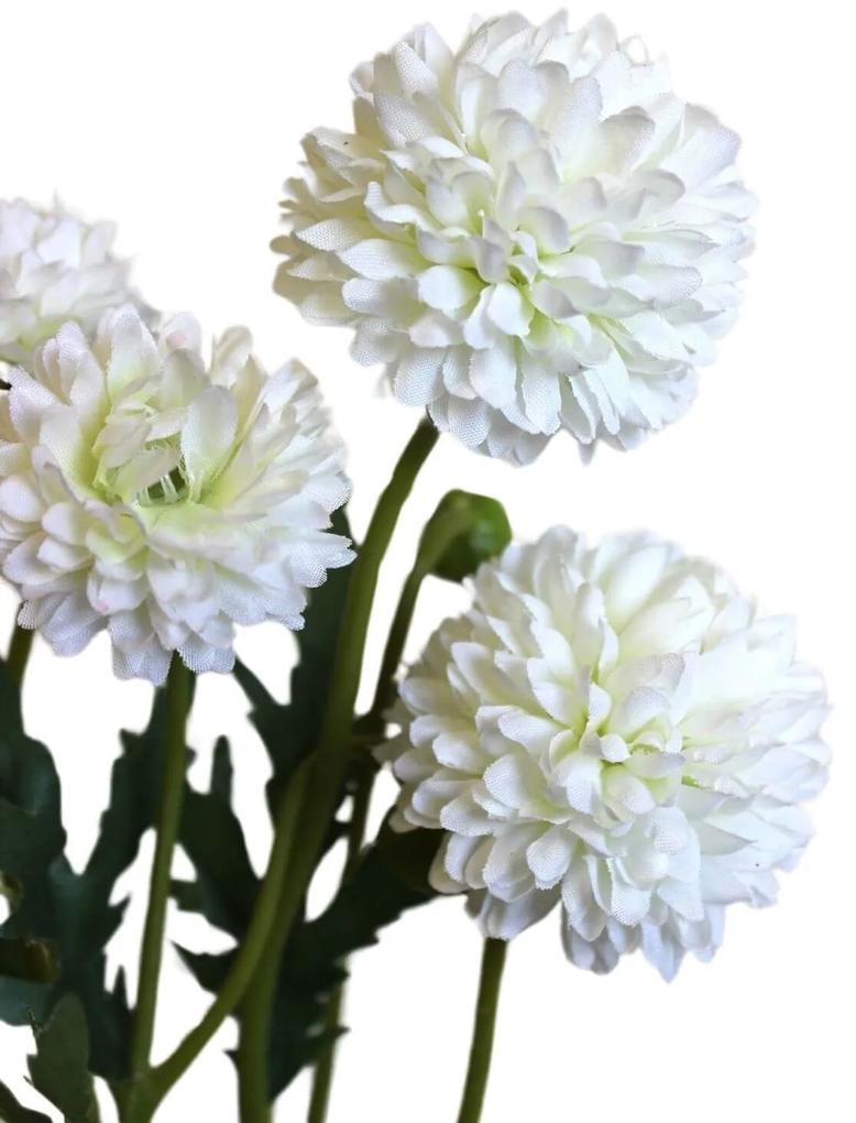 Bílé umělé chryzantémy 61cm