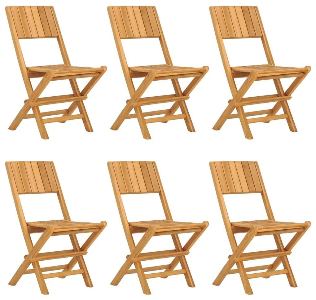 vidaXL Skládací zahradní židle 6 ks 47x61x90 cm masivní teakové dřevo