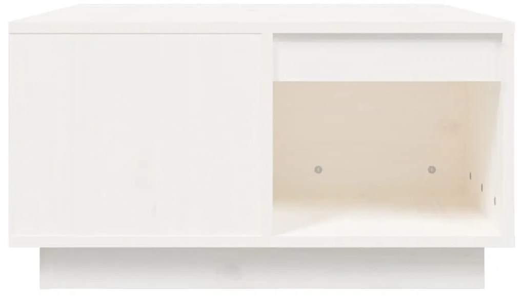 Konferenční stolek bílý 60x61x32,5 cm masivní borové dřevo - Default Title
