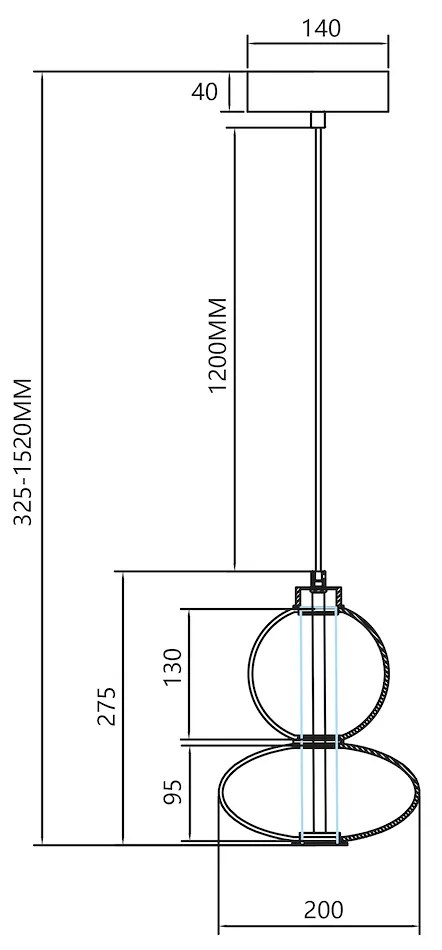 Závěsné svítidlo Daphne, 2x bílé skleněné stínítko, w