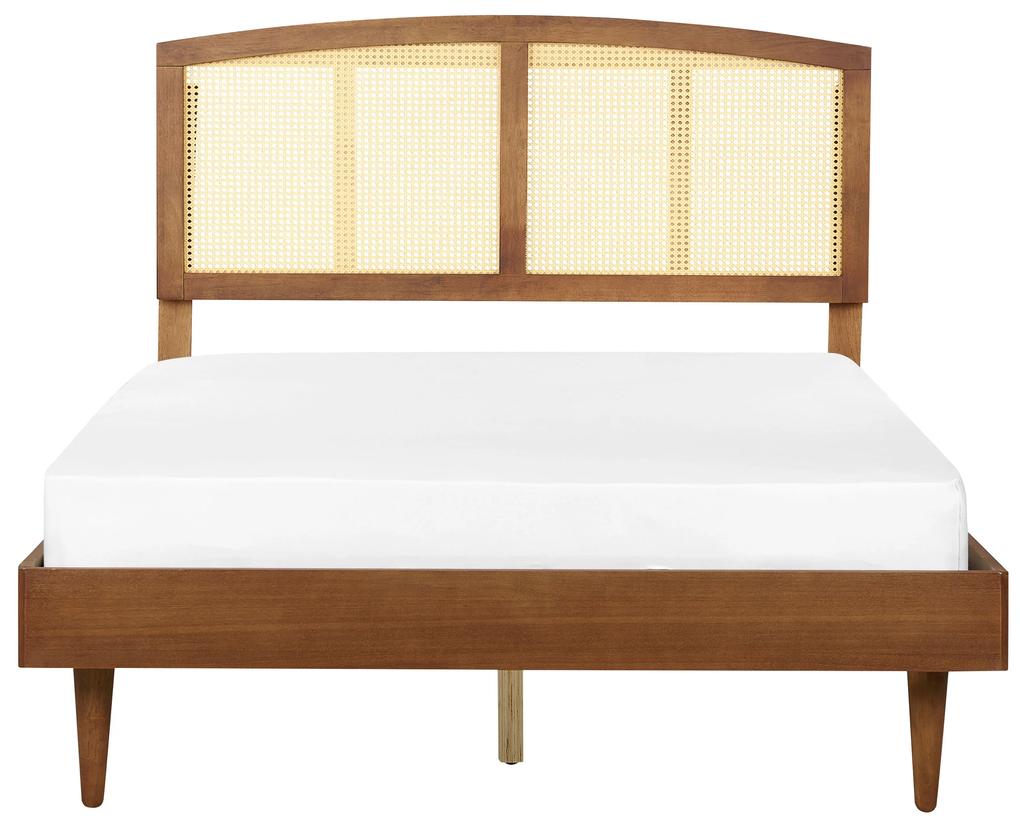 Dřevěná postel 140 x 200 cm ze světlého dřeva VARZY Beliani