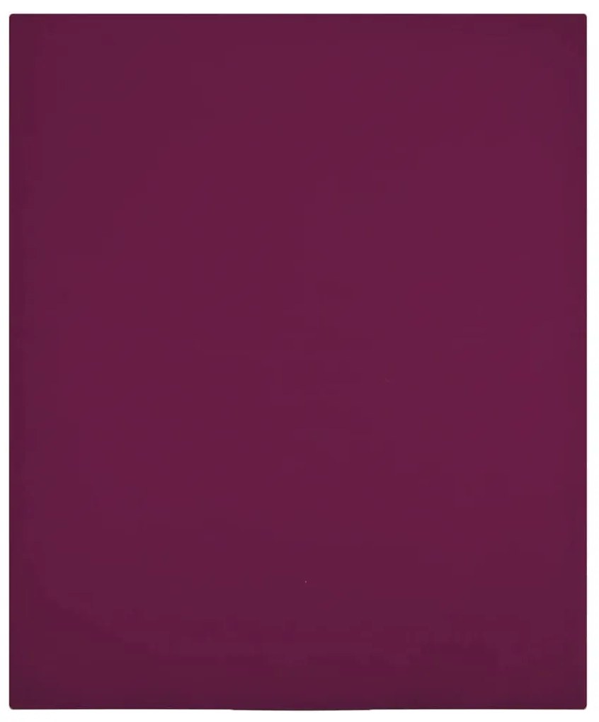Jersey prostěradlo bordó 90 x 200 cm bavlna 136250