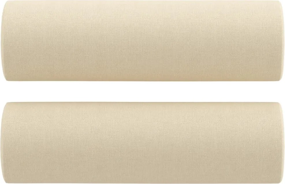 2dílná sedací souprava s polštáři krémová textil 3201292