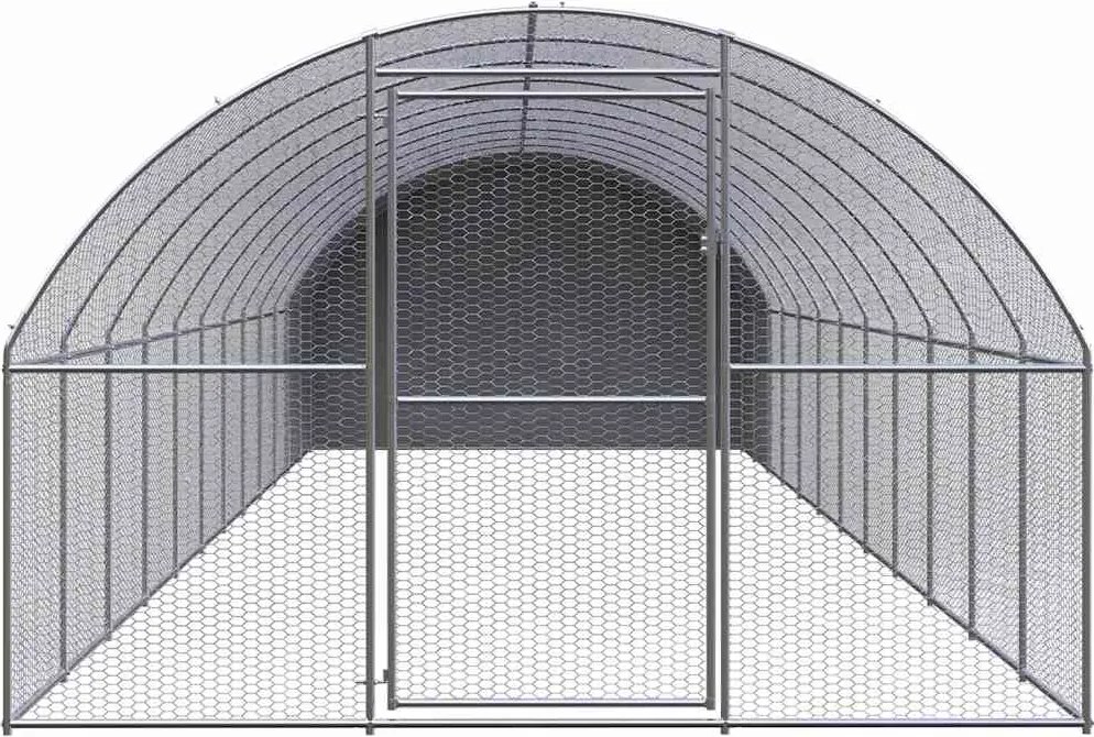Venkovní klec pro kuřata 3 x 12 x 2 m pozinkovaná ocel 3095477
