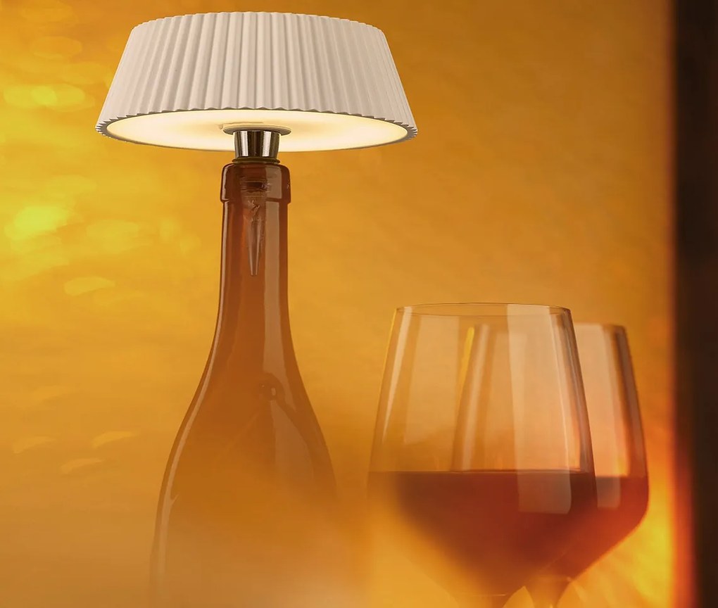 Mantra Relax, nabíjecí lampa ve tvaru zátky na láhev LED 2W 3000K, cortenová, průměr 14cm