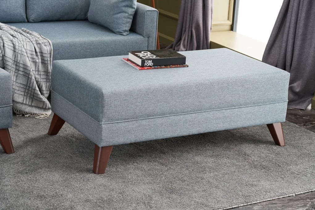 Atelier del Sofa Rohová sedací souprava Bella Soft Mini Köşe Right - Blue, Modrá