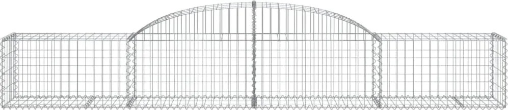 Klenuté gabionové koše 12 ks 300x50x40/60 cm pozinkované železo 3146657