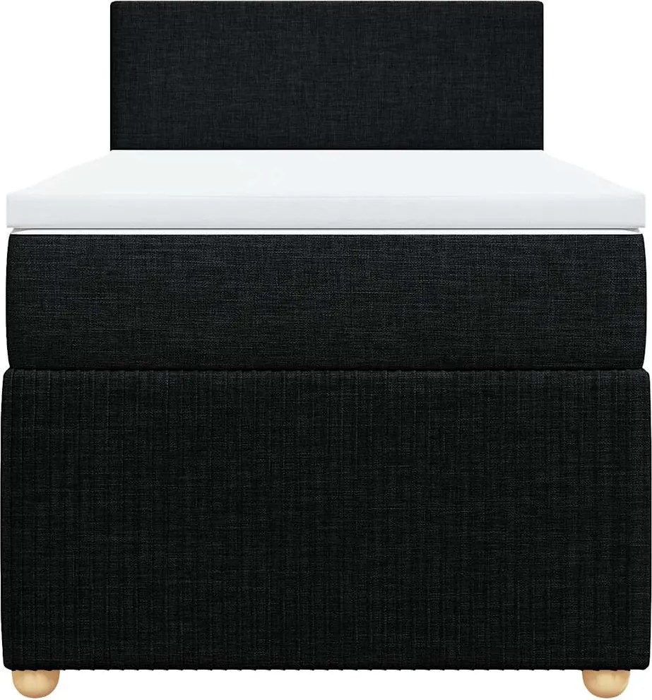 Box spring postel s matrací černá 100 x 200 cm textil 3289662