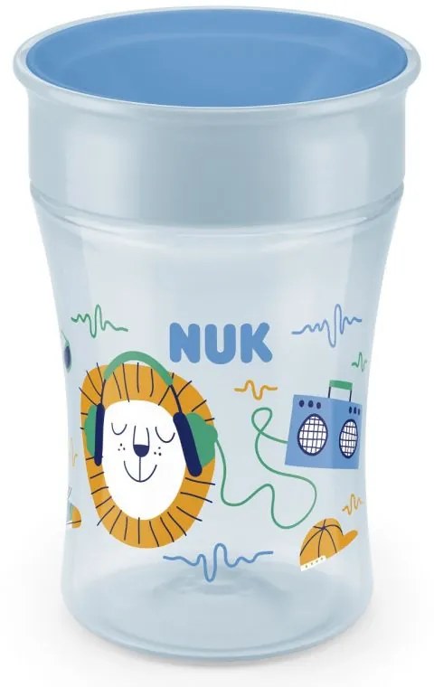 NUK hrnek Magic Cup s víčkem 230ml modrá