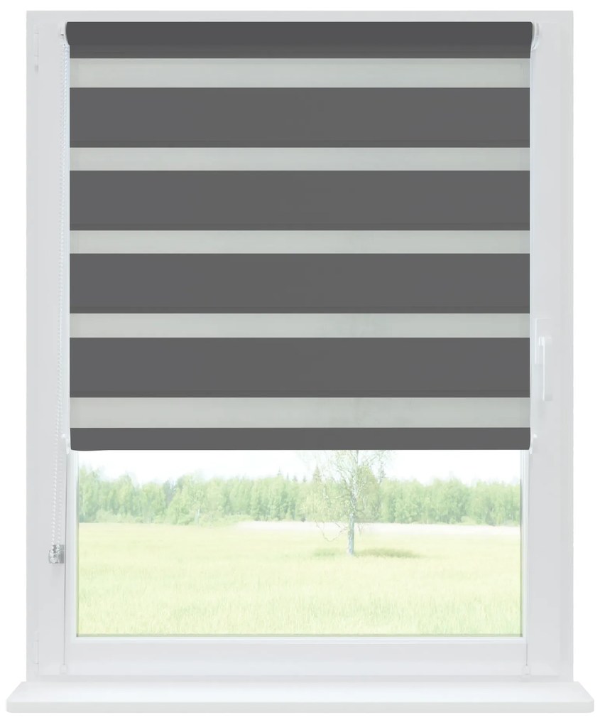 Dekodum Zatemňovací roleta den a noc Grafitová 114x220 cm