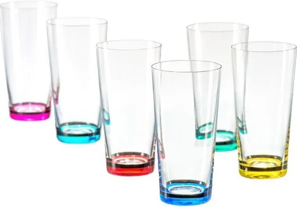 Crystalex Barevné sklenice JIVE 400 ml, 6 ks