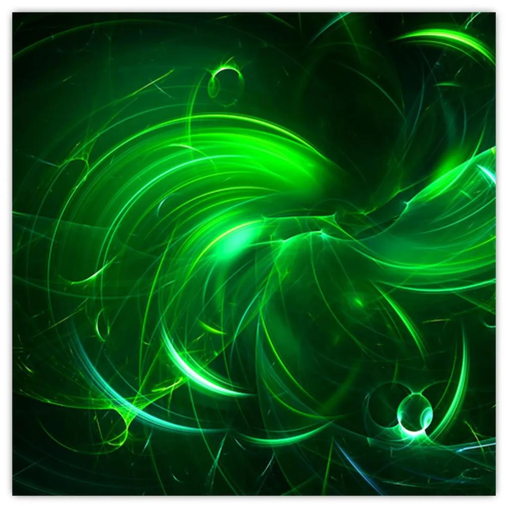 Obraz - zelená abstrakce (30x30 cm)