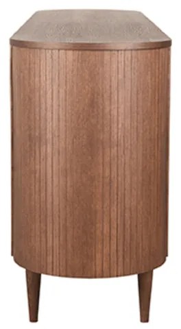 LABEL51 dřevěný příborník OLIVA tmavý 85x220 cm ME-70.010