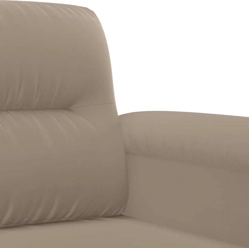 vidaXL 3dílná sedací souprava s polštáři tkanina z mikrovlákna [3202302] Barva: světle šedá