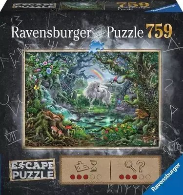 RAVENSBURGER Puzzle Exit Puzzle: Jednorožec / 759 dílků / 70 × 50 cm /