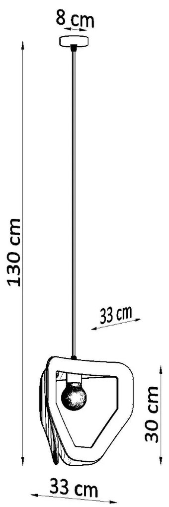 Sollux Lighting Závěsná lampa TRES černá