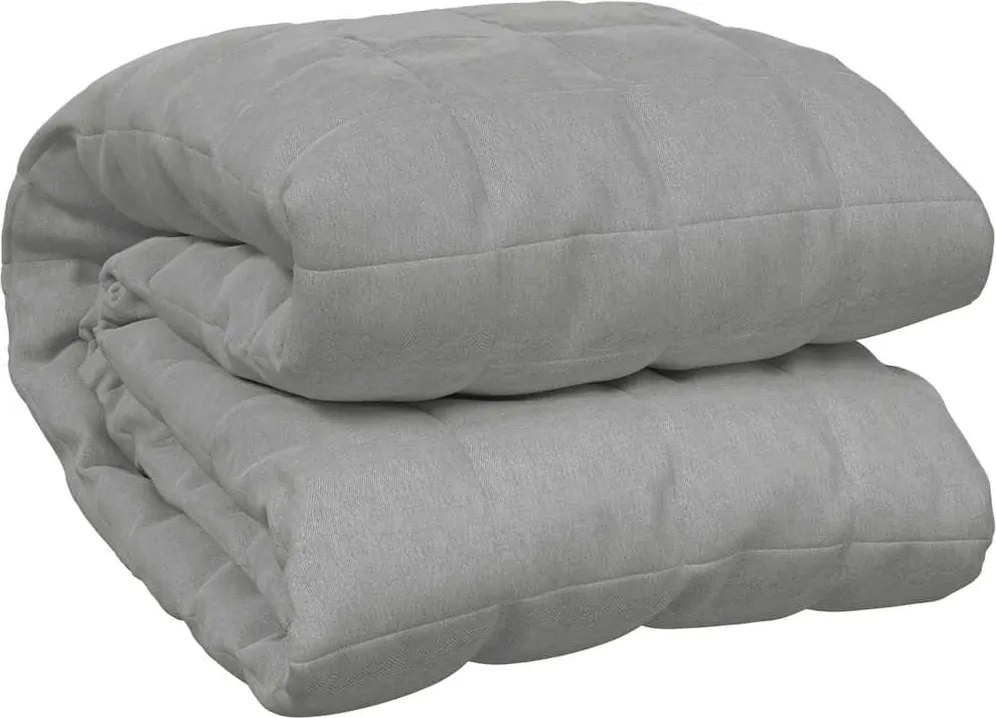 Zátěžová deka šedá 140 x 200 cm 10 kg textil 3154782