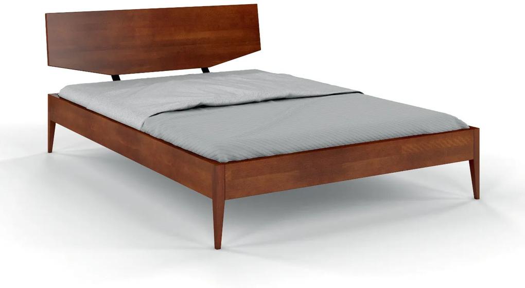 Dřevěná buková postel Skandica SUND / 160x200 cm, barva ořech