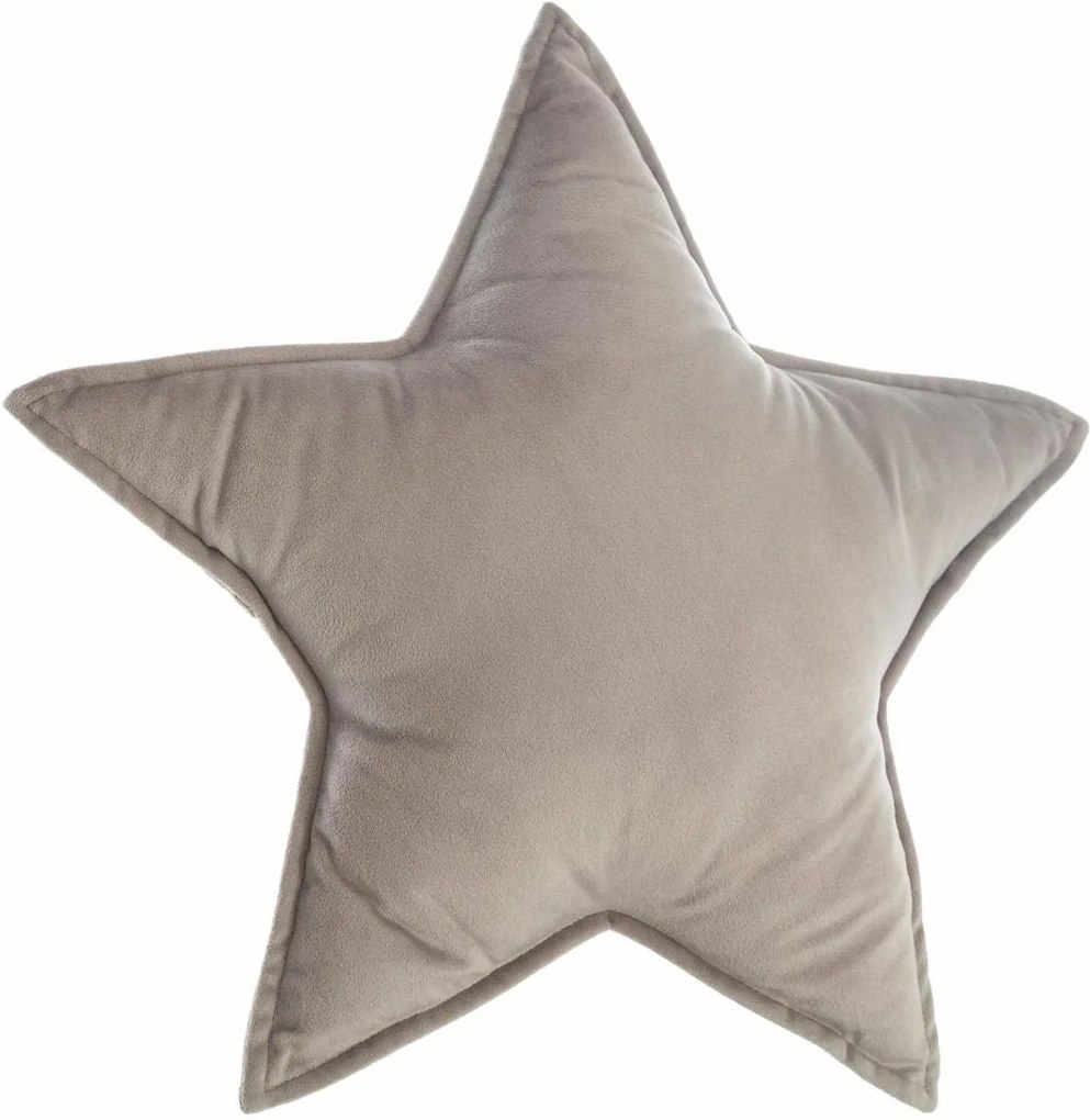 Dekorativní polštář s hvězdami, 49 x 49 cm, taupe