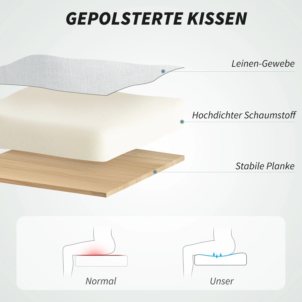 HOMCOM Ergonomická kancelářská židle s bederní oporou, vysokým opěrákem, podnožkou, výškově nastavitelná otočná židle s vzhledem lnu, polstrovaná poč…
