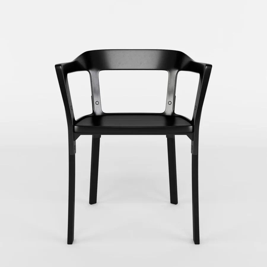 MAGIS - Židle STEELWOOD CHAIR - černá