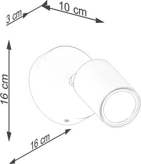 Nástěnné svítidlo SOLLUX VERDO bílé GU10 1x10W bez žárovky SL.1285