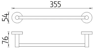 Nimco Držák na ručníky, 35,5 cm UNIX - UN 13035-26