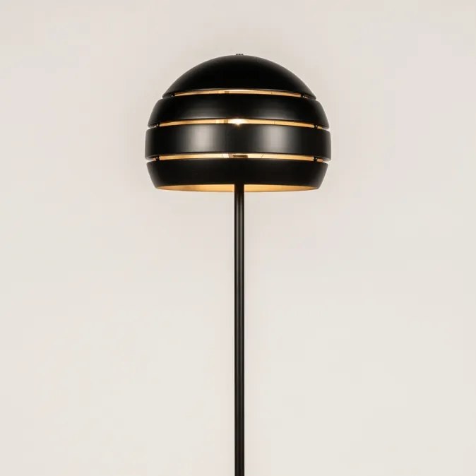 Stojací retro lampa Cantonn Nero and Gold