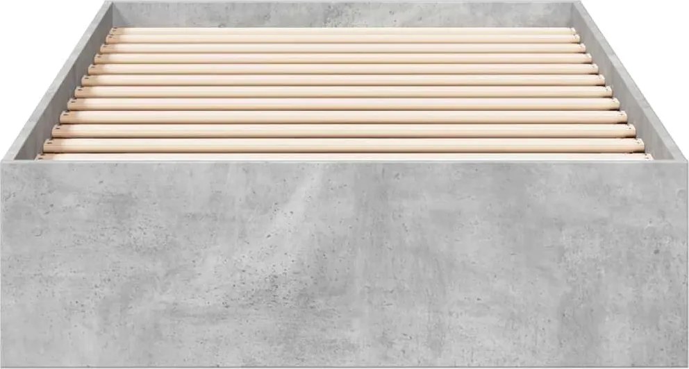 Rám postele se zásuvkami betonově šedý 100 x 200 cm kompozit 3280674