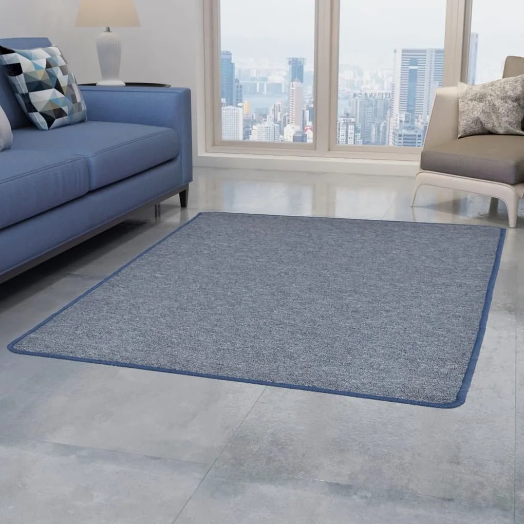 132753 vidaXL Všívaný koberec 160 x 230 cm modrý