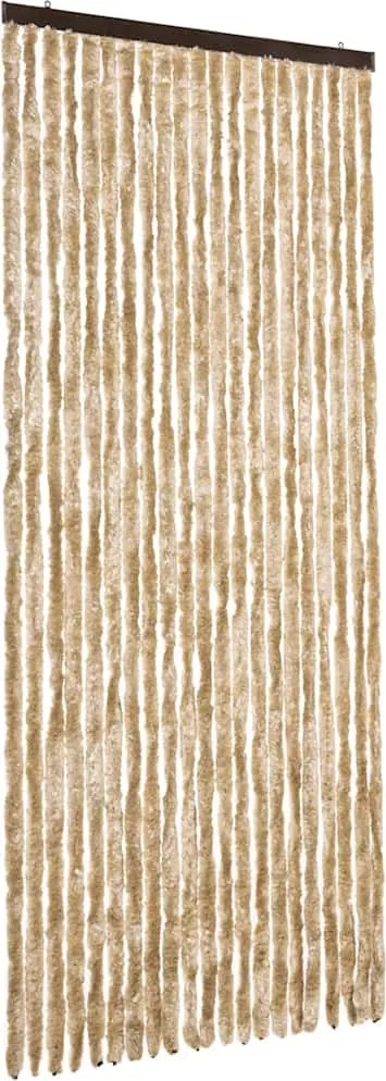 Závěs proti hmyzu béžový 90 x 200 cm Chenille 315136