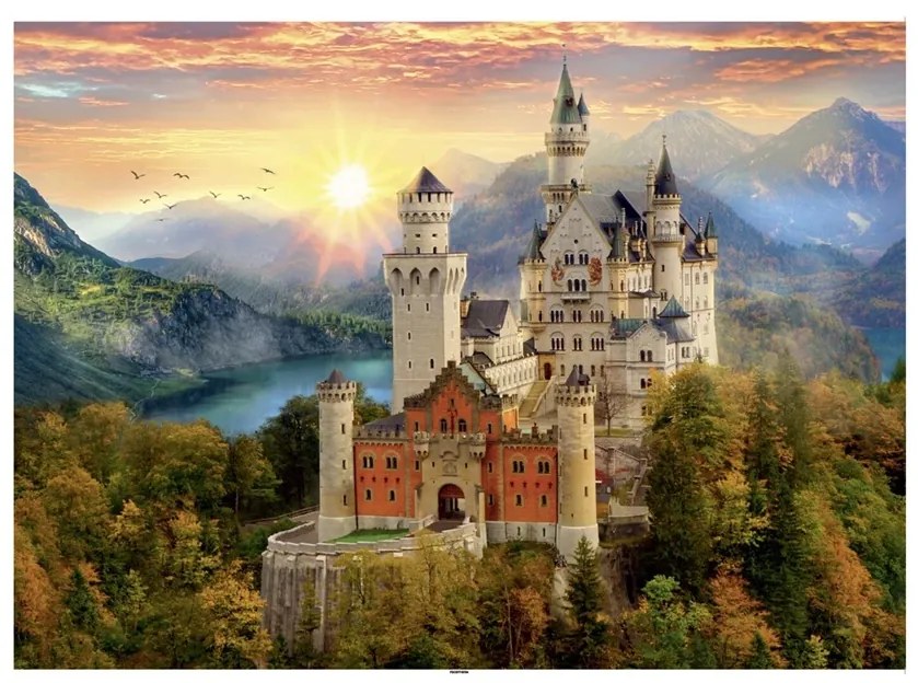 Dino Puzzle Malovaný Neuswanstein 1000 dílků