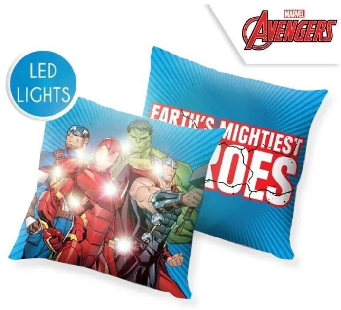 LED svítící polštářek Marvel Avengers 40x40 cm