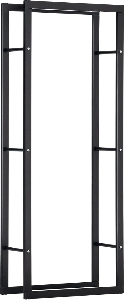 HOMCOM Metalový stojan na dřevo 60 x 25 x 150 cm - Stohovací pomocník pro dřevo, ocelová konstrukce do 100 kg | Aosom