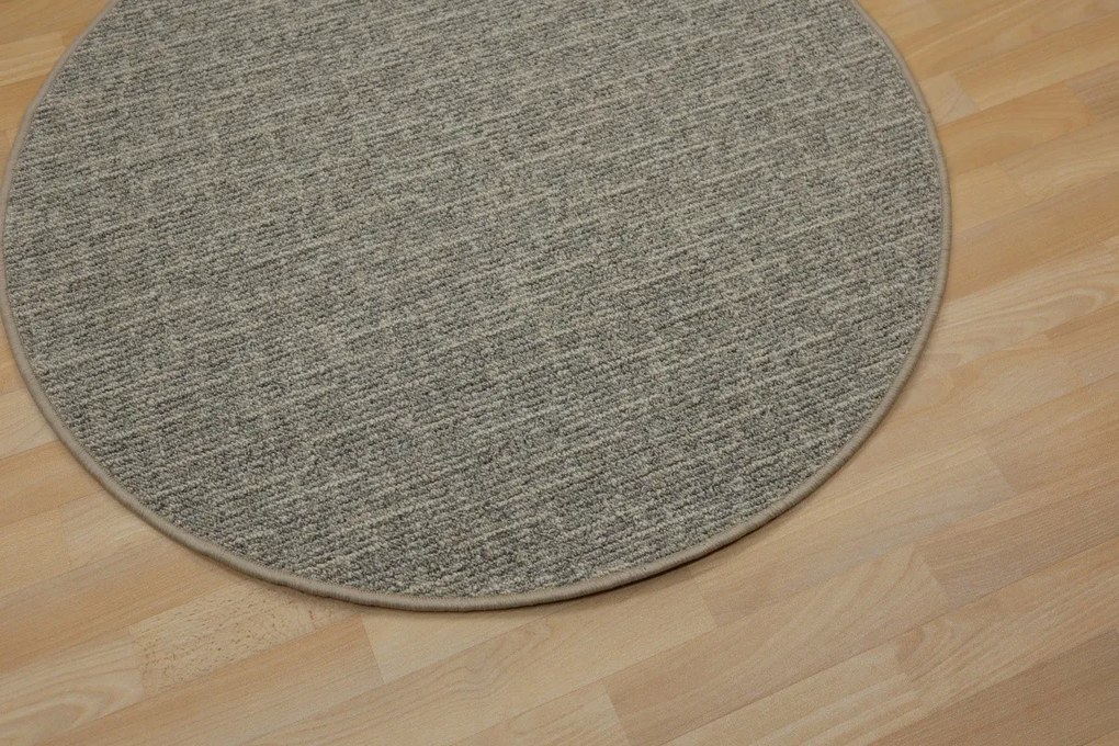 Vopi, Kusový koberec Alassio šedobéžový kruh, 100x100 (průměr) kruh, šedá, chodba / předsíň