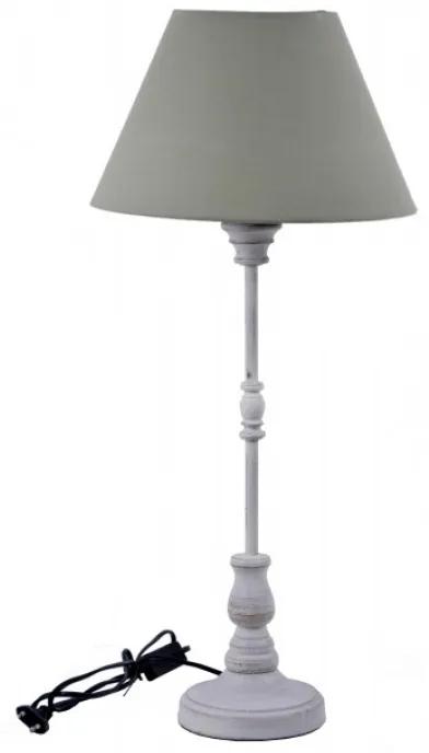 Stolní lampa s kovovou nohou béžový širm 68cm