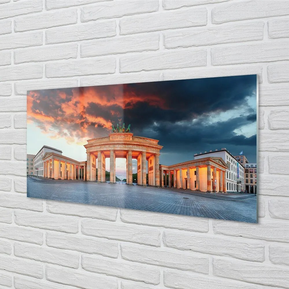 Obraz na skle Německo Brandenburg Gate 140x70 cm