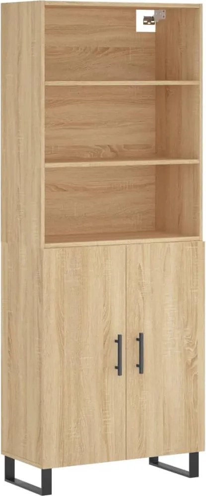 Skříň highboard dub sonoma 69,5 x 34 x 180 cm kompozitní dřevo 3189280