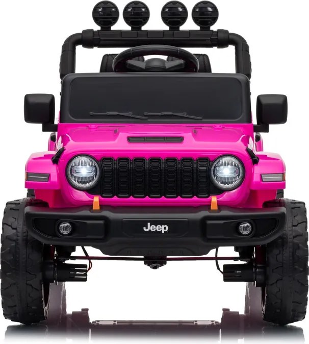 LEAN CARS Akumulátorové vozidlo Jeep Rubicon DK-JWR558 24 V, růžové