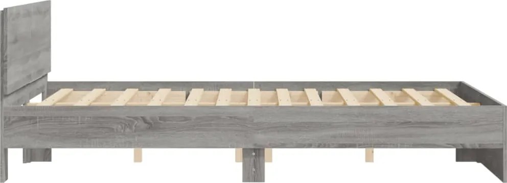 vidaXL Rám postele s čelem 140 x 190 cm [3207497] Barva: kouřový dub