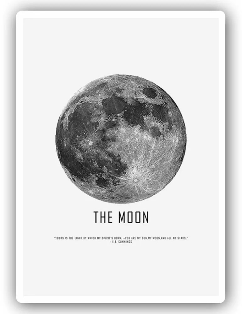 CARO Kovový obraz - The Moon 40x60 cm