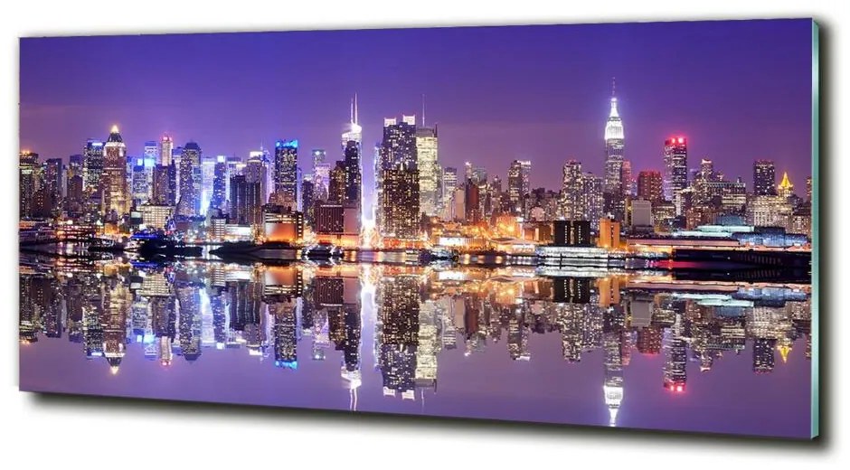 Wallmuralia Foto obraz sklo tvrzené Manhattan New York 125x50 cm