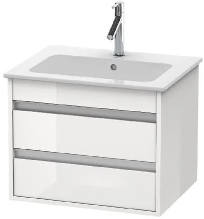 Duravit Ketho - Umyvadlová skříňka 48x60x48 cm, 2 zásuvky, lesklá bílá KT642802222