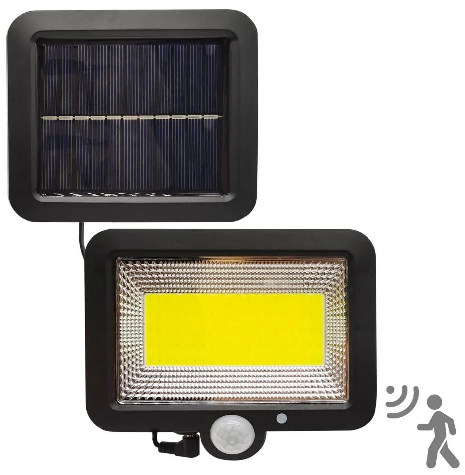 LED Solární reflektor se senzorem DUO LED/1W/3,7V 1200 mAh IP44