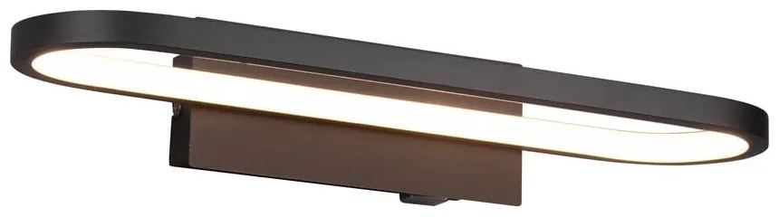 Matně černé LED nástěnné svítidlo (délka 40 cm) Gianni – Trio