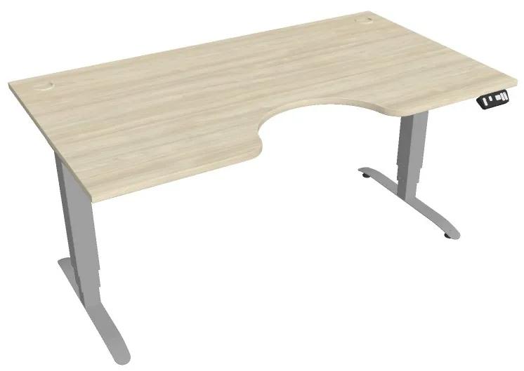 Hobis Motion Elektr. nastavitelný stůl 160x90 s pamětí - HOBIS ERGO MOTION MSE 3M 1600 Dekor stolové desky: akát, Barva kovové podnože: stříbrná